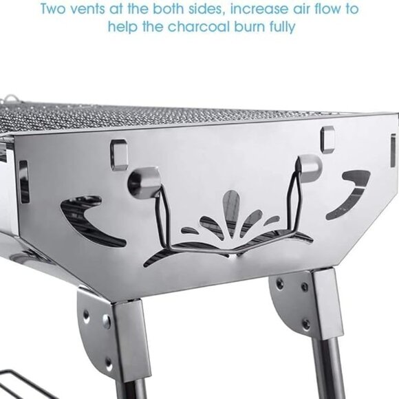 Uten | Party Supplies | Barbecue Charcoal Grill Stainless Steel Folding Portable Bbq Tool Kits ...